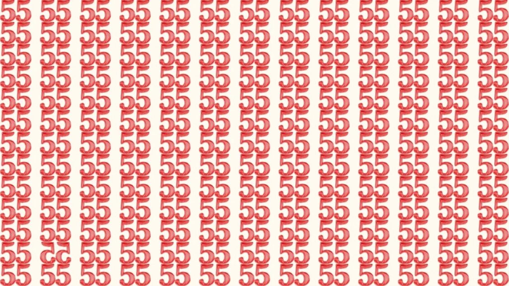 Optical Illusion: Spot the Inverted 55 in 5 Seconds Challenge - eM kAY ...